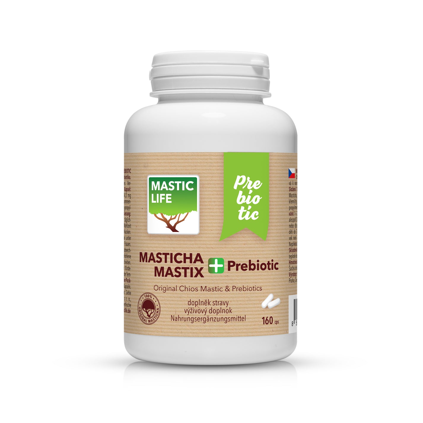 Mastic+ Prebiotic (160 Capsules) Masticlife – Mastic Masticlife