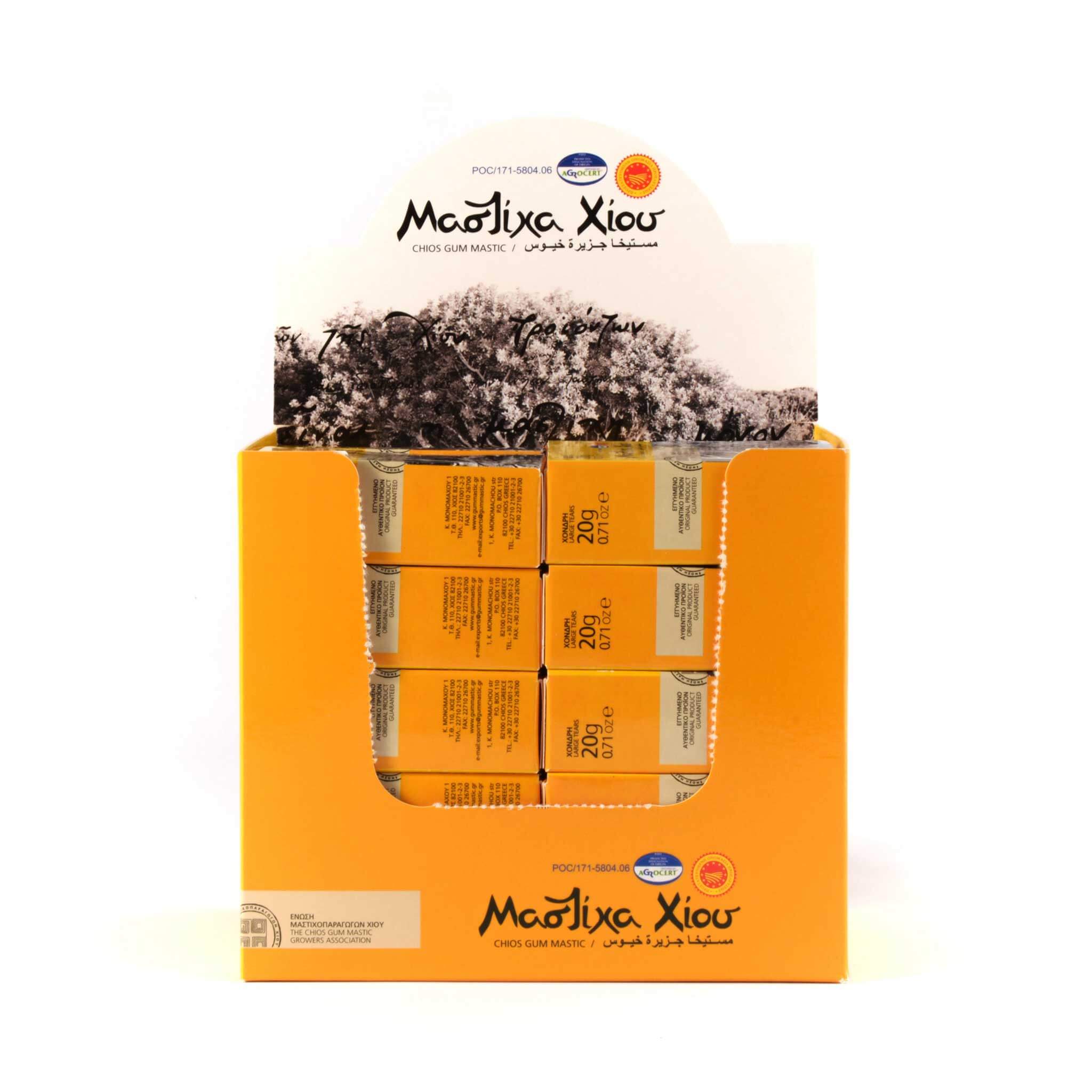 Chios Mastic Gum | Raw Tears | Large Size 20 x 20 g – Mastic Masticlife